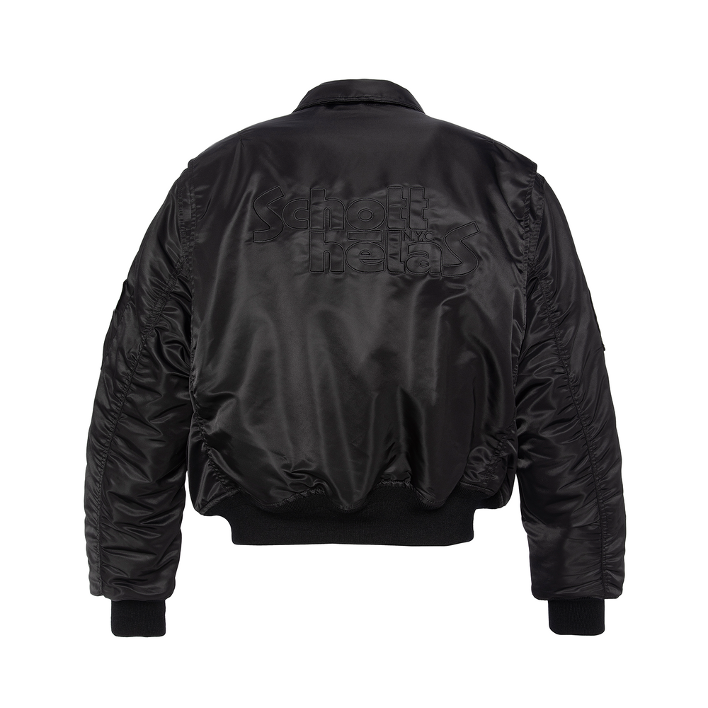 SCHOTT X HELAS BOMBER JACKET BLACK | HÉLAS